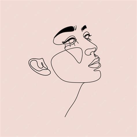 꽃을 든 여자 머리 연속 선 그리기 세트 여성 자연 한 줄 추상 초상화 여자 얼굴 미니멀리스트 윤곽 벽 예술 디자인 화장품 또는