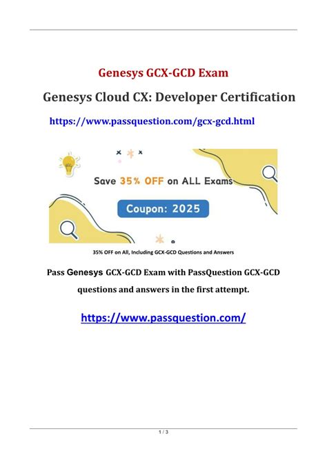 Ppt Genesys Cloud Cx Developer Gcx Gcd Exam Questions Powerpoint