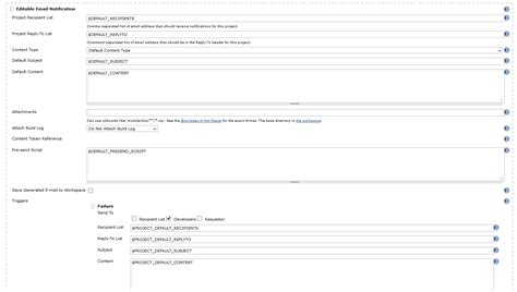 Continuous Integration Jenkinshudson Email Ext Plugin Committers Option Not Visible