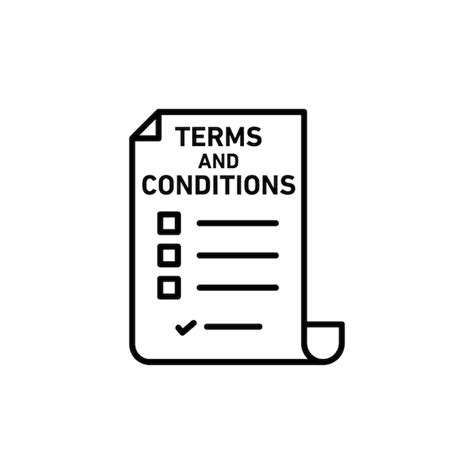 계약 조건과 조건 윤 평평한 아이콘 프리미엄 벡터