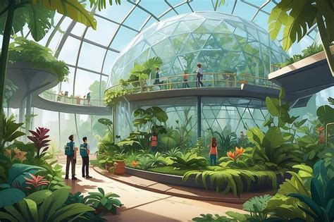 Premium Photo Biodome Botanical Explorers