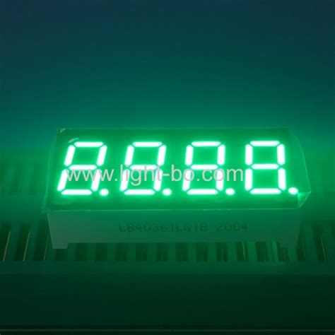Pure Green 036inch 4 Digit 7 Segment Led Dispaly Common Cathode For