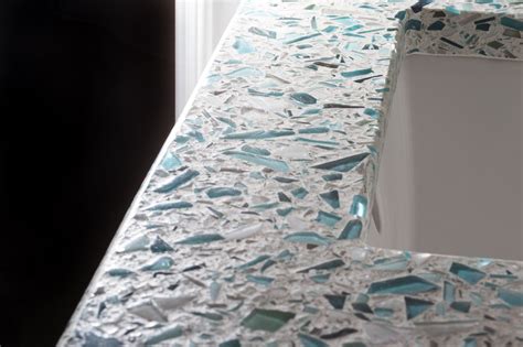 Introducing Sea Pearl The Crushed Glass Countertop With The Feel Of A
