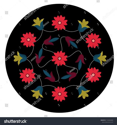 Flower Leaf Design Texture Traditional Stock Vector Royalty Free 1724004400 Shutterstock