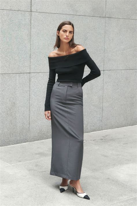 Eversleek Charlotte Pencil Maxi Skirt Maxi Skirt Grey Tight Long