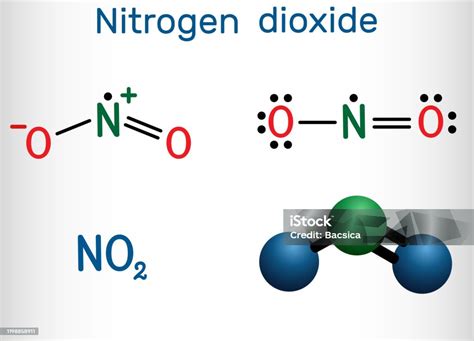 이산화질소 No2 분자 구조 화학 공식 및 분자 모델 0명에 대한 스톡 벡터 아트 및 기타 이미지 0명 과학 드로잉 Istock