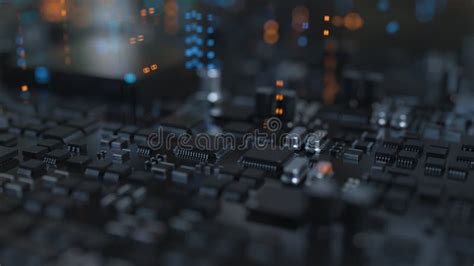 The Variety Of Different Types Of Chips And Electronic Components Stock