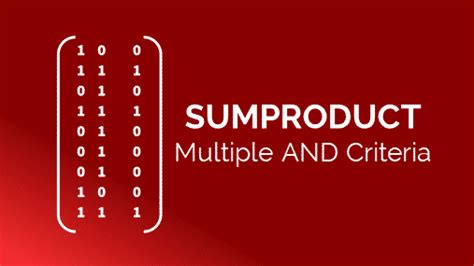 How To Use Sumproduct With Multiple And Criteria In Excel