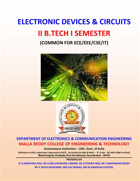 edc lecture notes communications electronic devices and circuits ii b i semester common for