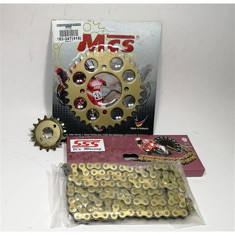 Sss 415 Chain And Mcs 415 Sprocket Gold Set Rx Z Y125z Lc135 Srl110 Shopee Malaysia