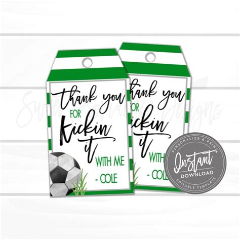 Free Soccer Printable Tags Printable Soccer Game Day T Tags