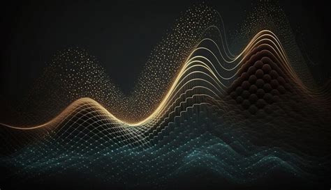 Premium Ai Image Sound Waves Dynamic Effect Illustration With Particle Wave Flow Ai Generative