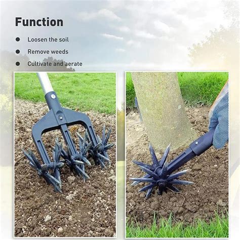 Badu Bg 2в1 Ротационен култиватор Градинска трева Рипър Пластмасови ръчни аератори Инструмент за