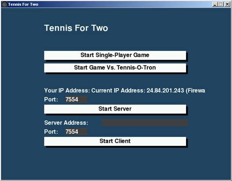 Tennis For Two Simulator 2005 Mobygames