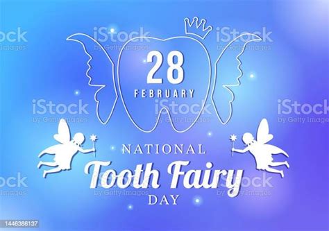 어린 소녀와 함께하는 전국 치아 요정의 날은 평평한 만화 손으로 그린 템플릿 그림의 포스터로 맞는 치과 치료를 위해 아이들을 돕습니다 0명에 대한 스톡 벡터 아트 및 기타