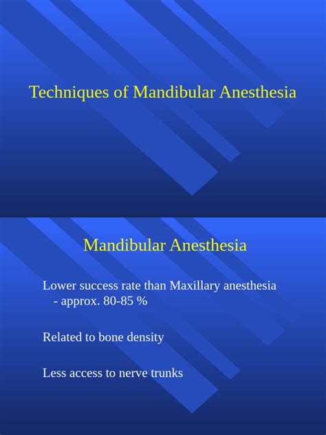 Mandibular Nerve Block Pdf