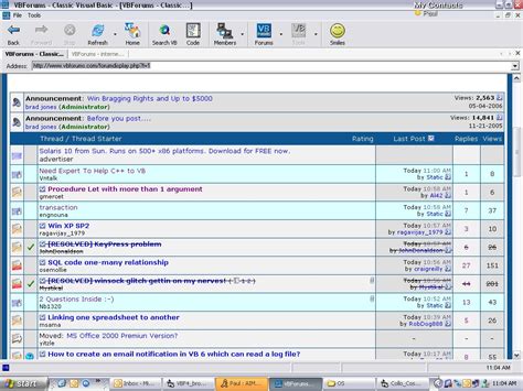 internet browser error message vbforums