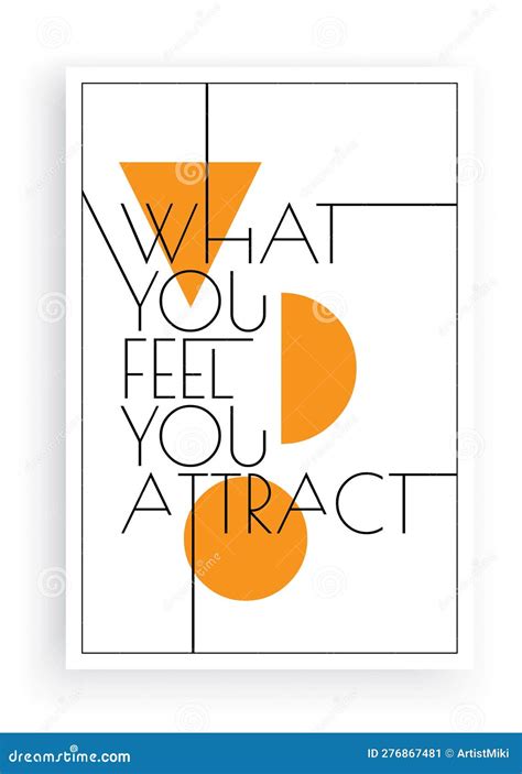 What You Feel You Attract Vector Stock Vector Illustration Of