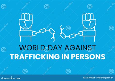 World Day Against Trafficking In Persons July 30 Stock Vector