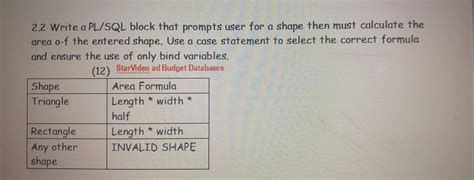 Solved Write A PL SQL Block That Prompts User For A Chegg