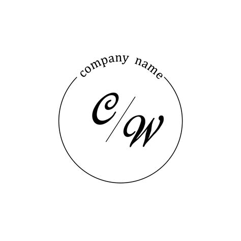 Initial Cw Logo Monogram Letter Minimalist 10362477 Vector Art At Vecteezy