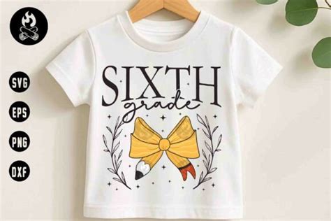 Sixth Grade Svg Pencil Bow Grade Level Graphic By Campfire Stories