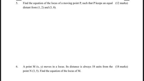 Solved Find The Equation Of The Locus Of A Moving Point Chegg