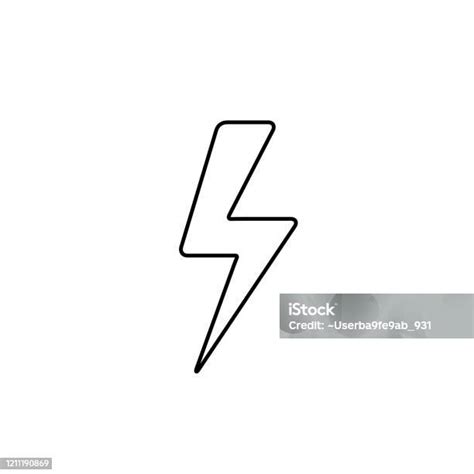 번개 선 아이콘 벡터입니다 번개 전력 벡터 에너지와 천둥 전기 기호 개념입니다 플래시 개념에 대한 스톡 벡터 아트 및 기타 이미지 Istock