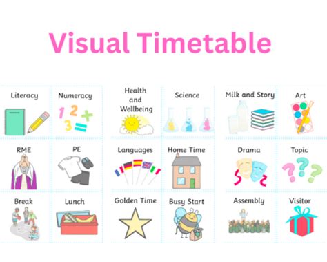 Visual Timetable Teaching Resources