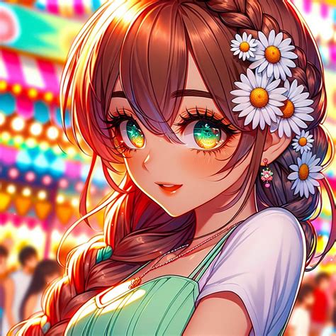 Anime Girl With Brown Hair Anime Fanart