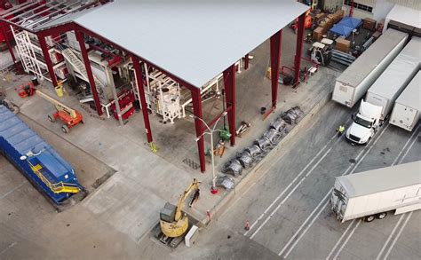 Drone Flyover Of Teslas Massive New Casting Machine Shows New Parts Outside Electrek