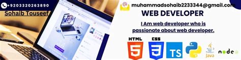 Sohaib Touseef Web Developer Skilled In Nextjs React Tailwind