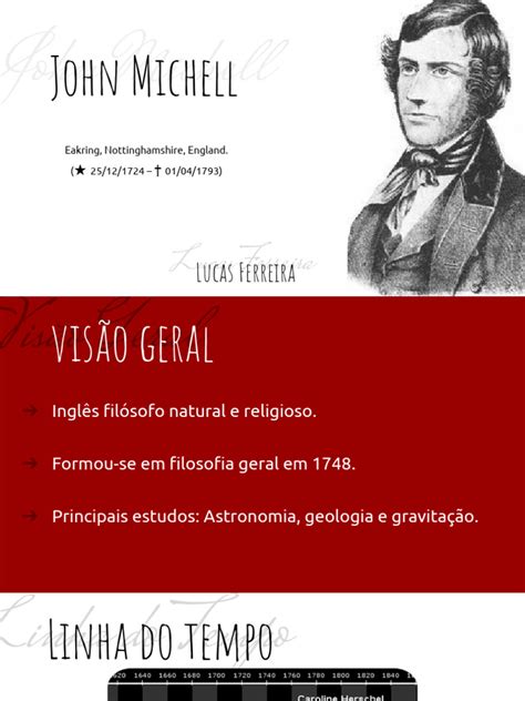 Apresentação John Michell Pdf Ciências Físicas Astronomia