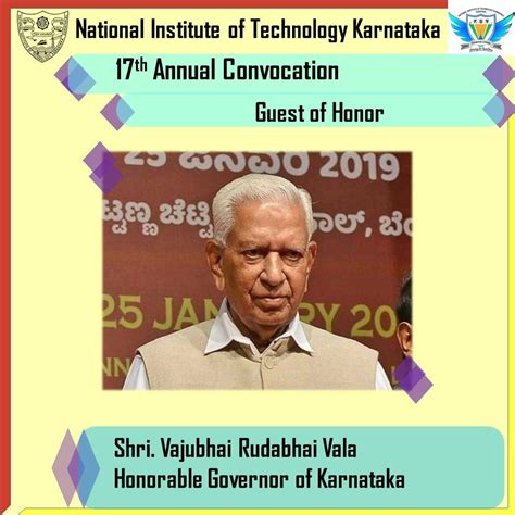 Welcome To Nitk Suratkal For The 17th Annual Convocation Honble Vice