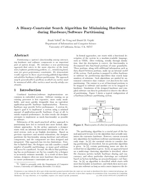 Pdf A Binary Constraint Search Algorithm For Minimizing Hardware