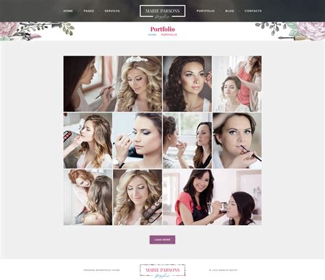 Makeup Artist Portfolio Website Template Saubhaya Makeup