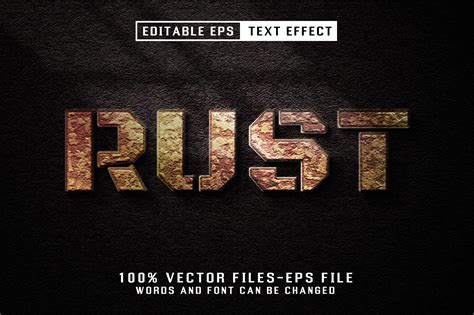 Rust Editable Text Effect Graphic By G Design · Creative Fabrica