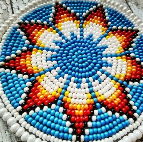 How To Make A Beaded Rosette Medallion Craft Tutorials Native American Pow Wows Artofit