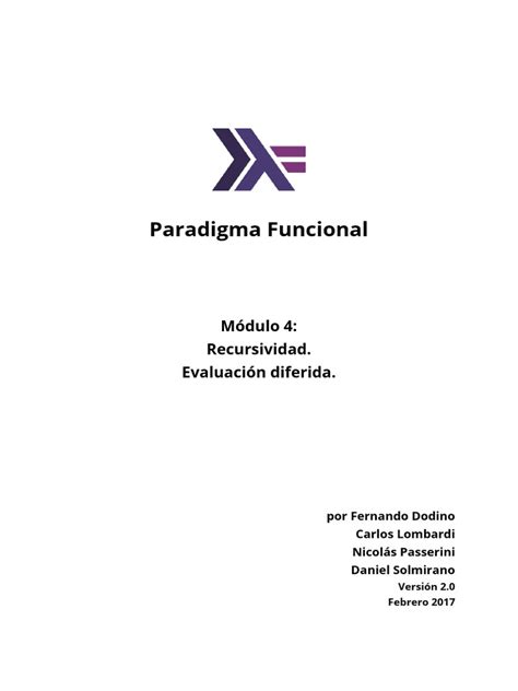 Funcional Módulo 4 Recursividad Evaluación Diferida Pdf Recursividad Programacion