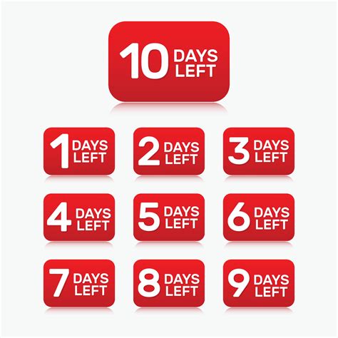 Days Left Countdown Banner Sticker Design 20650210 Vector Art At Vecteezy