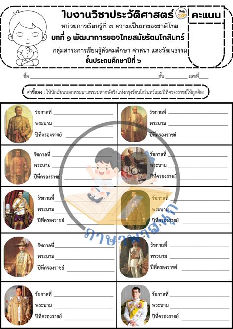 แบ่งปันสื่อสังคมศึกษา 📖 ใบงานวิชาประวัติศาสตร์ ป 4 Facebook
