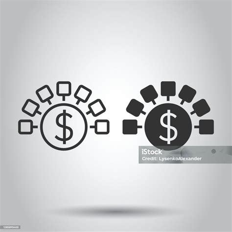 플랫 스타일의 수익 아이콘 흰색 고립 된 배경에 달러 동전 벡터 그림 금융 구조 비즈니스 개념 가격에 대한 스톡 벡터 아트 및 기타 이미지 Istock