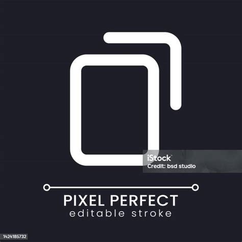 어두운 테마를위한 픽셀 완벽한 흰색 선형 Ui 아이콘 복사 그래픽 사용자 인터페이스에 대한 스톡 벡터 아트 및 기타 이미지 그래픽 사용자 인터페이스 단순함 사용자