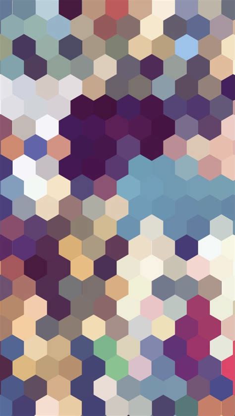 Pixelated Hexagon Wallpaper In Cute Colors
