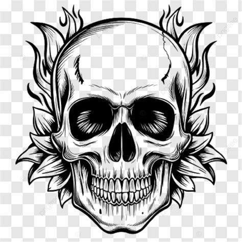 Un Boceto Creativo De Calavera Para Uso Gratuito Png Dibujos Bosquejo Del Cráneo Cráneo