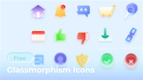 Glassmorphism Icons Figma