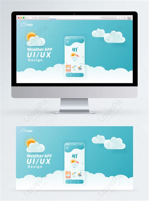 날씨 앱 Ui 키트 요소 웹 배너 이미지 사진 450149522 무료 다운로드