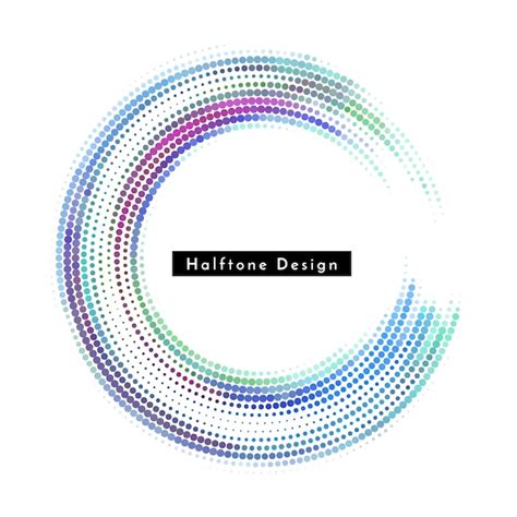 Premium Vector Abstract Colorful Circular Halftone Design Background Vector