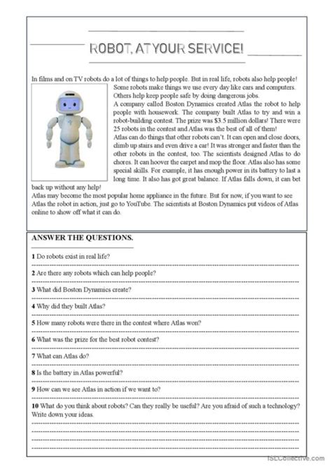 37 Robots English Esl Worksheets Pdf And Doc