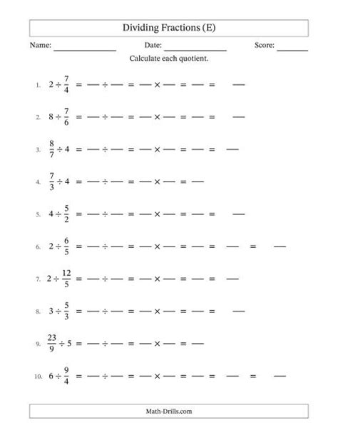 Dividing Improper Fractions And Whole Numbers With Some Simplifying
